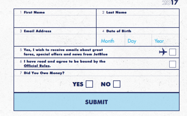 JetBlue 1,000 One-Way Flight Certificates Anywhere