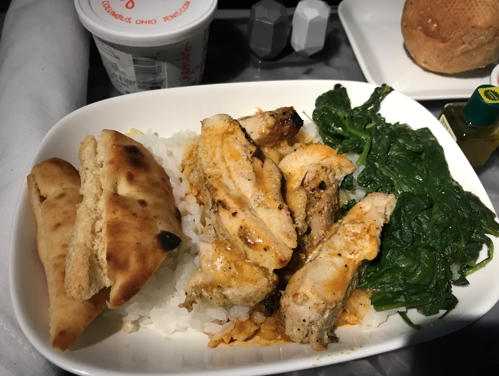 Delta First Class Thai Chicken With Coconut Rice - Points Miles & Martinis