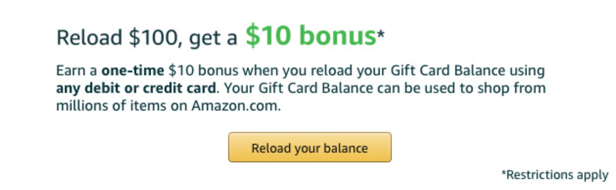 $10 Amazon Bonus