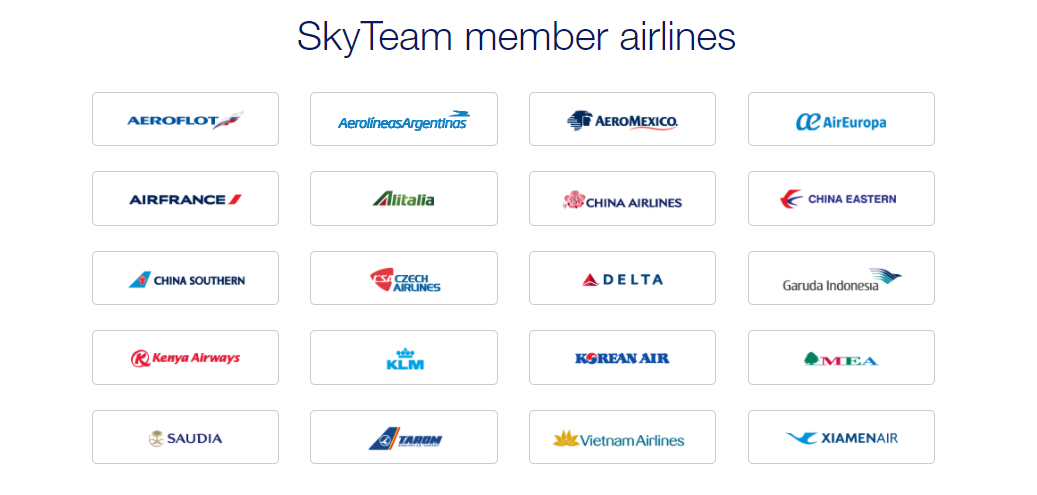 SkyTeam members - Points Miles & Martinis