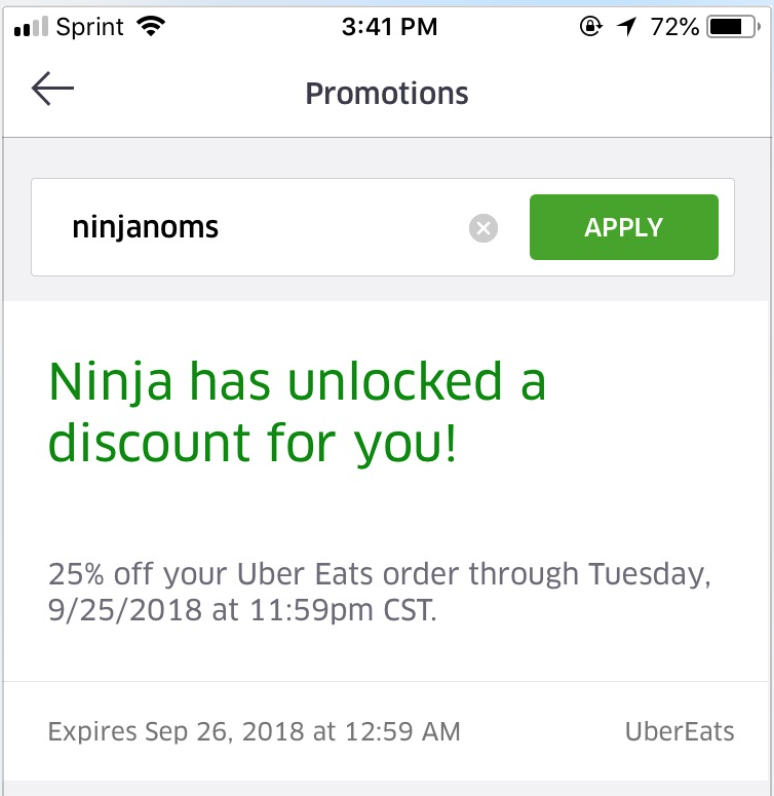 Deal: 25% Off Uber Eats Including Existing Users - Points Miles & Martinis