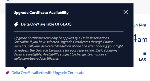 Delta Upgrade Certificate Availability Now Online - Points Miles & Martinis